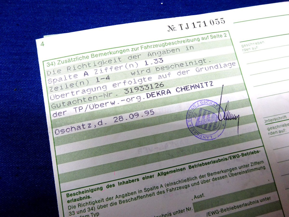 Kfz Brief Fahrzeugbrief Barkas B1000 HP 1967 (25961) | ***sixpoints ...