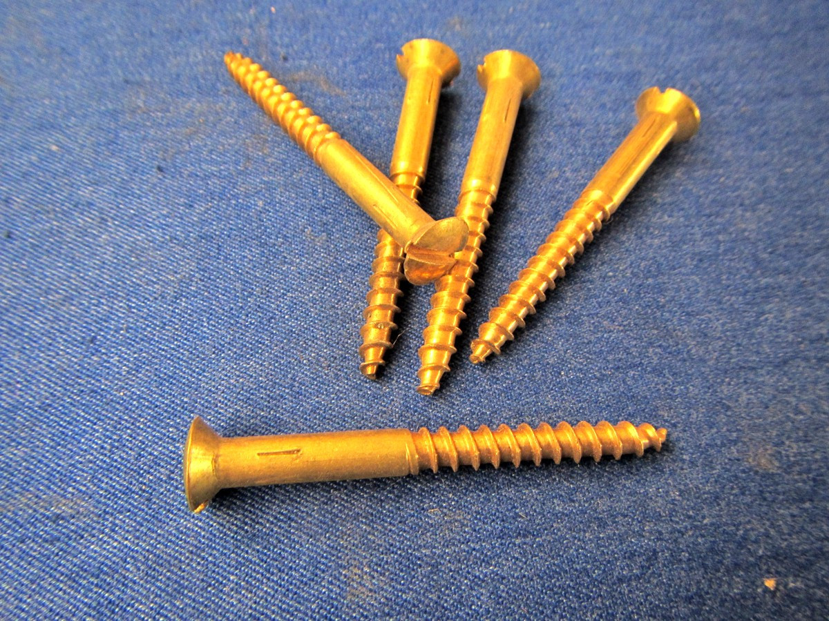 Messing Holzschraube 6x54 mm Linsenkopf Schlitz 5 Stk. (24192 ...