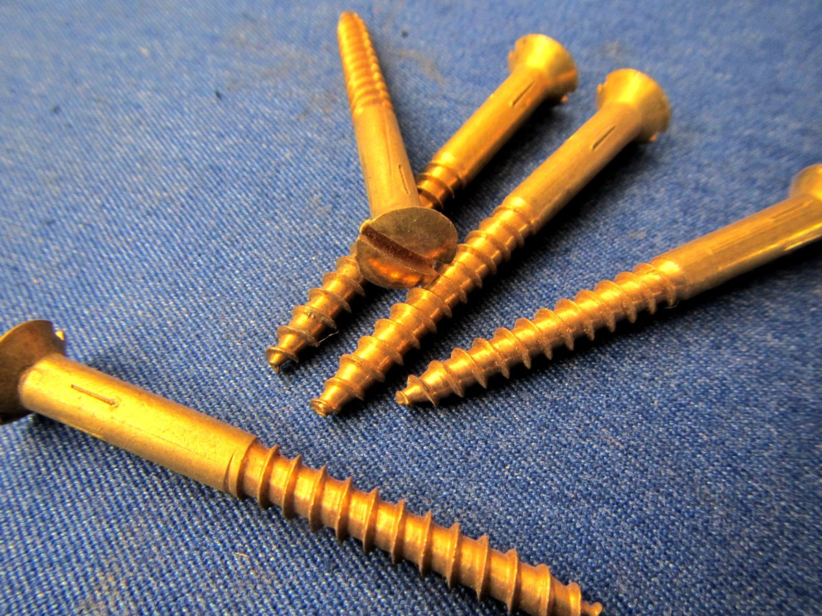 Messing Holzschraube 6x54 mm Linsenkopf Schlitz 5 Stk. (24192 ...