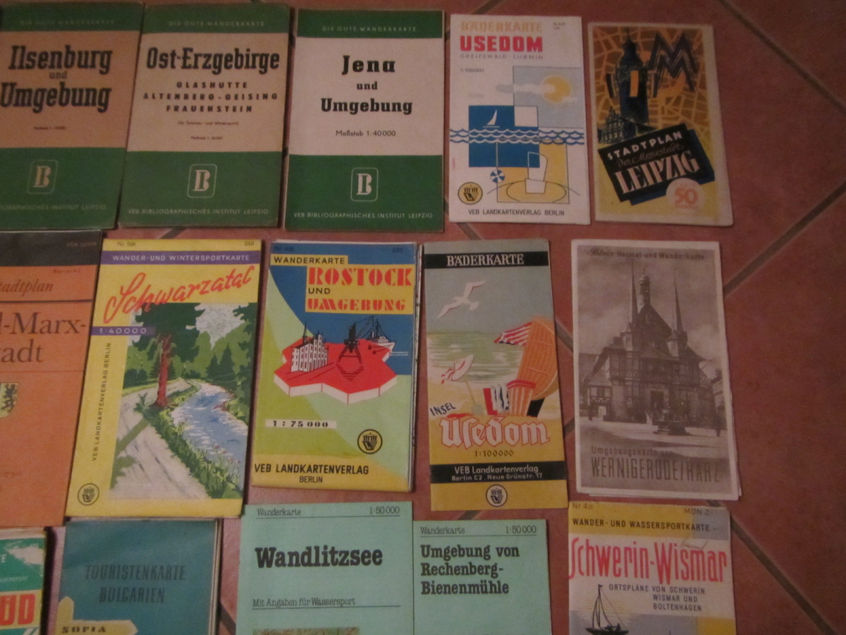 Wanderkarten Stadtpläne DDR Landkarten 26 Stück (21328) | ***sixpoints ...