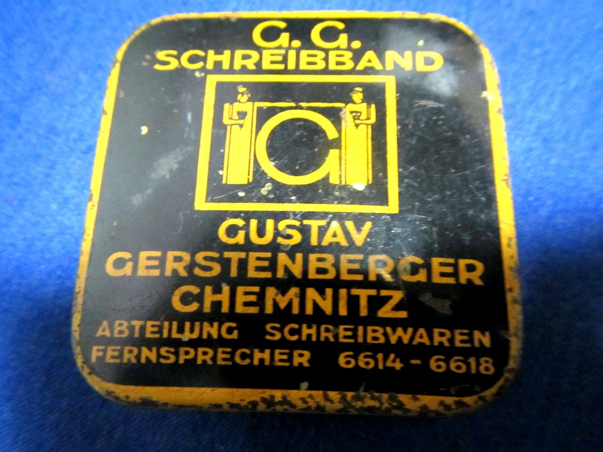 Gustav Gerstenberger Chemnitz Schreibband Blechdose (23064 ...