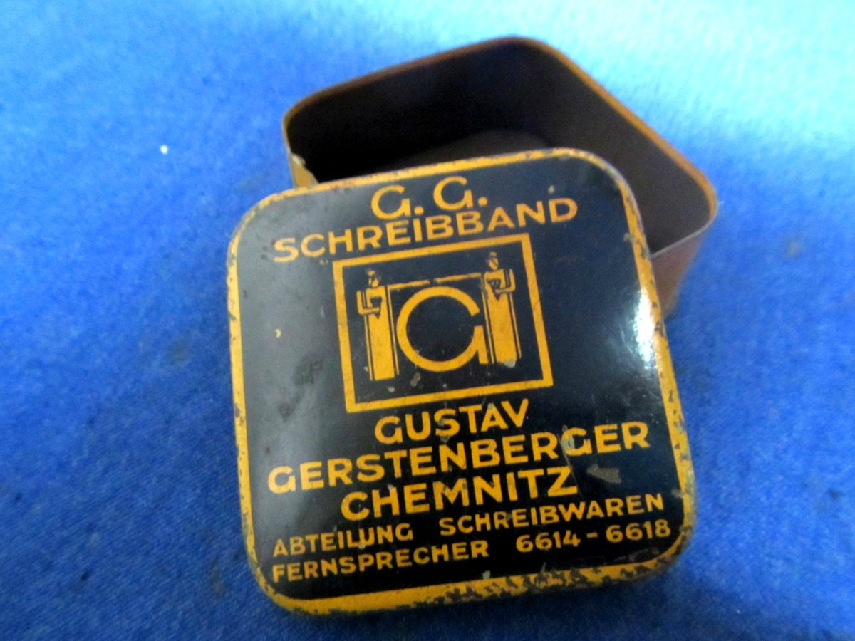 Gustav Gerstenberger Chemnitz Schreibband Blechdose (23064 ...